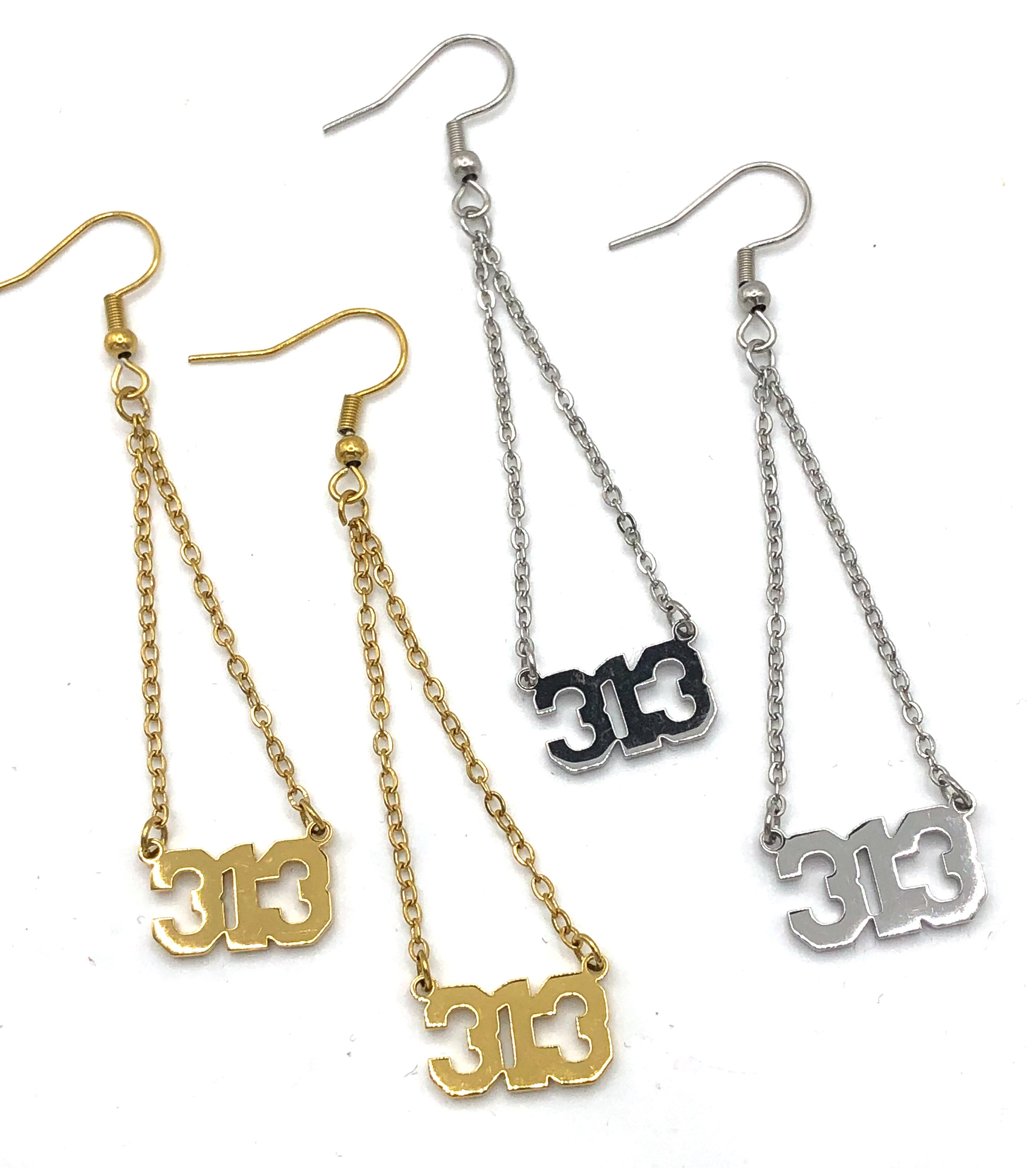 Hexagonal Sterling Silver Dendritic Agate Intarsia Pendant