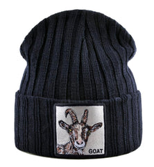 Goat Embroidered Patch Beanie Cap - Greatest Of All Time!