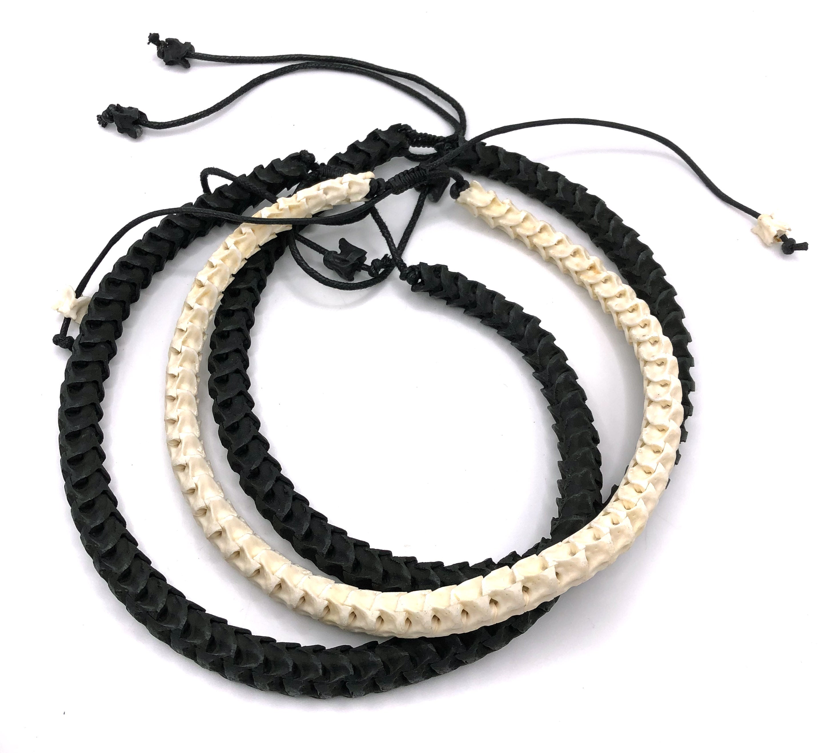 Snake Vertebrae Necklace. Real, Articulated Snake Bone Bead Adjustable ...