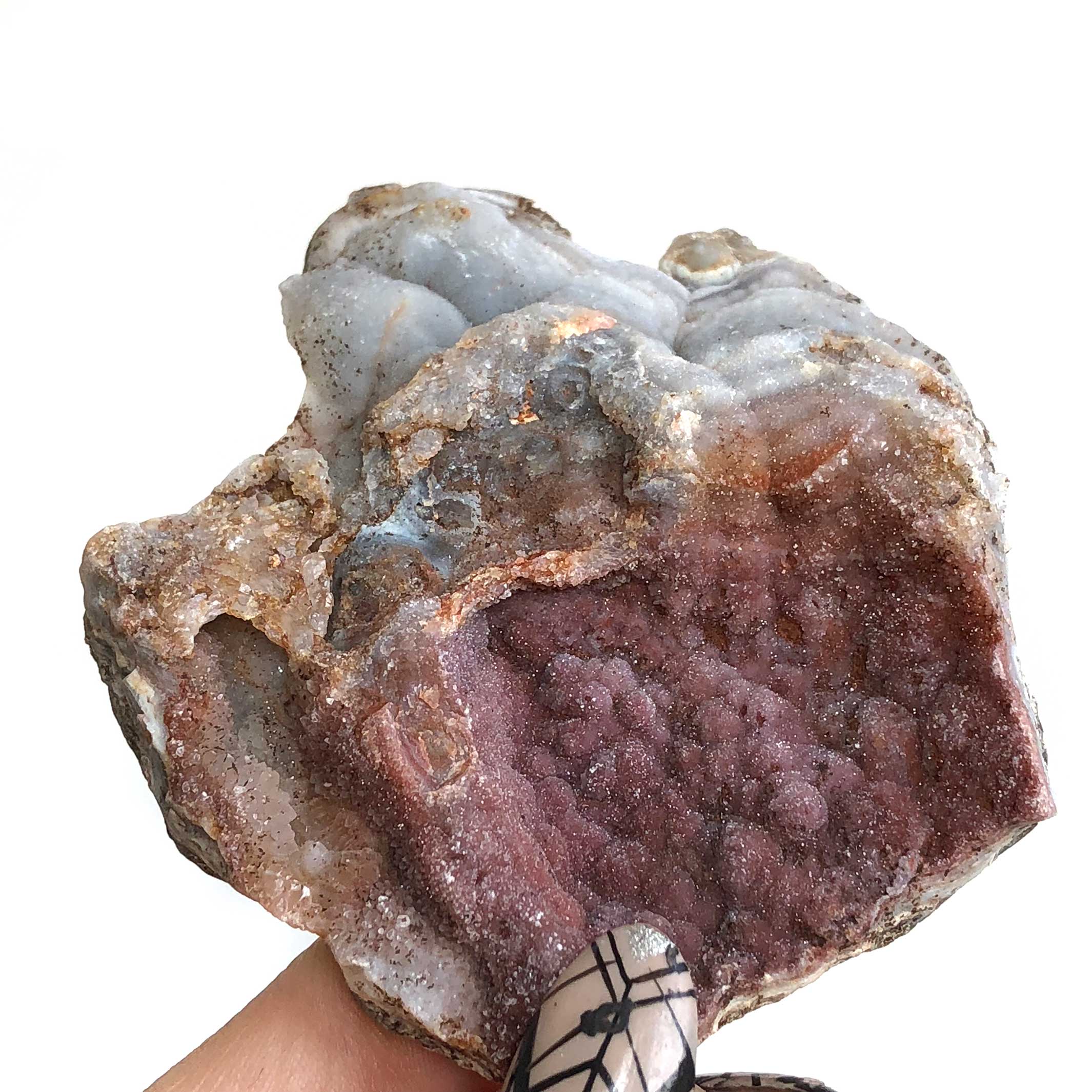 Sparkly Druzy Chalcedony Geode Specimens, Large & Small Slices