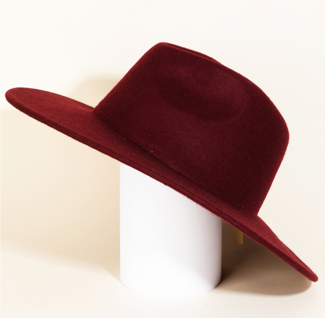 Wool Felt Cowboy Hat, Structured Wide Brim Western Hat. Your choice of ...
