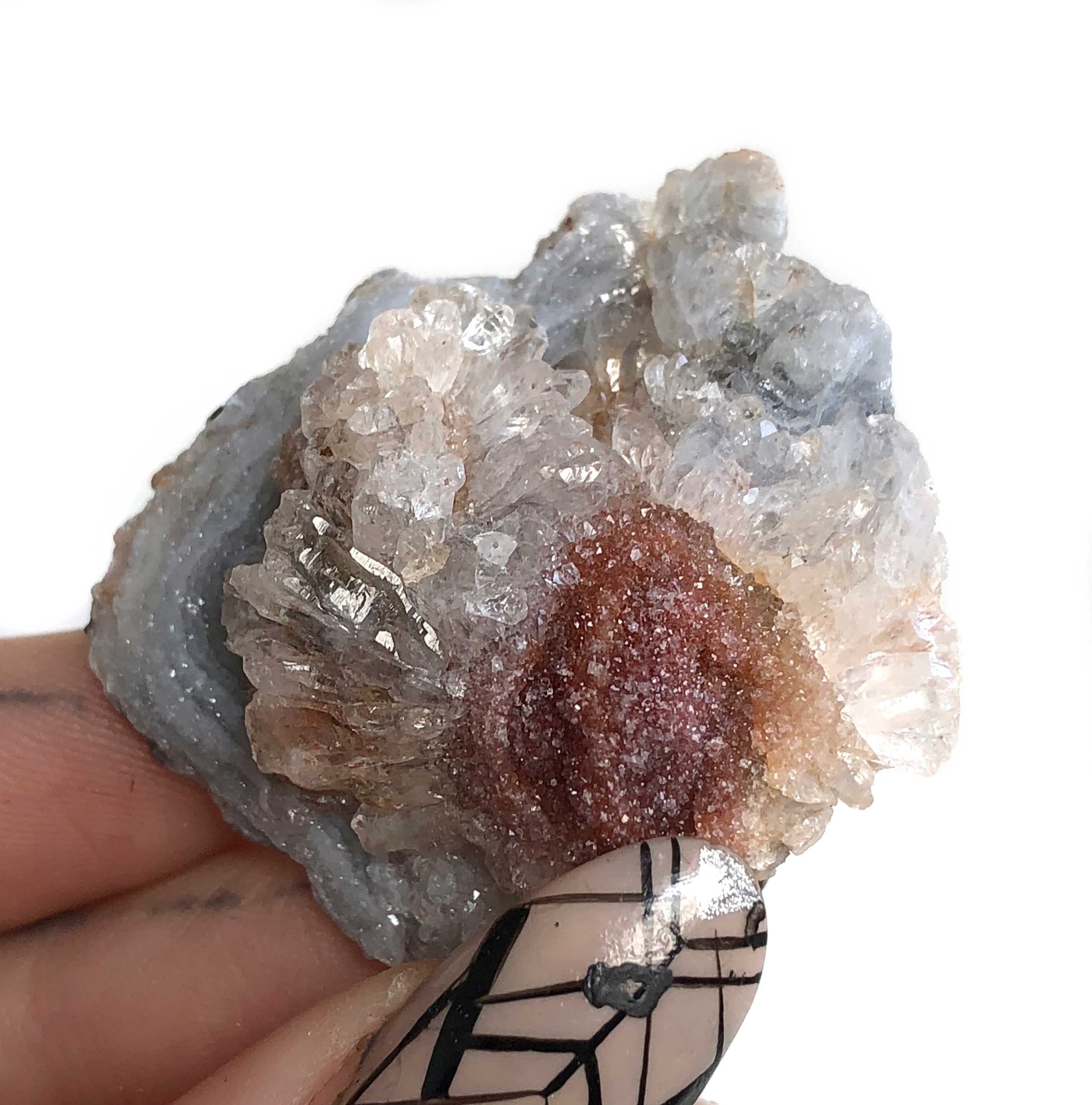 Sparkly Druzy Chalcedony Geode Specimens, Large & Small Slices