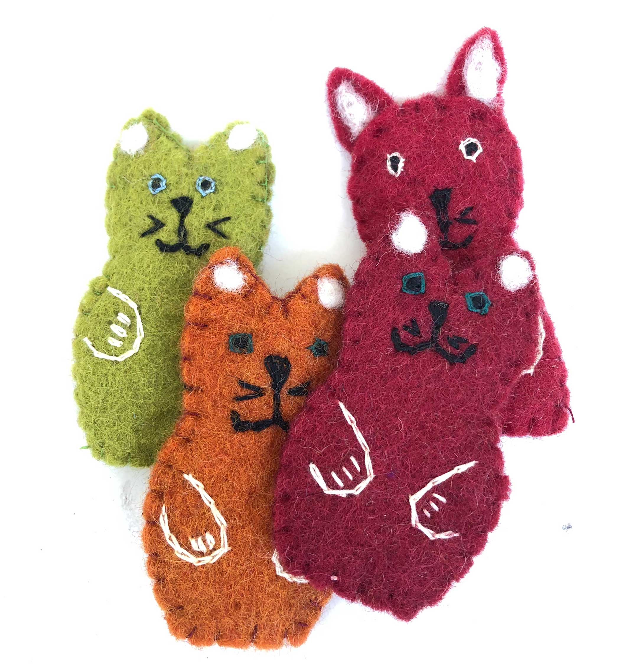 Assorted Animal Puppets, Small Felt Puppet.