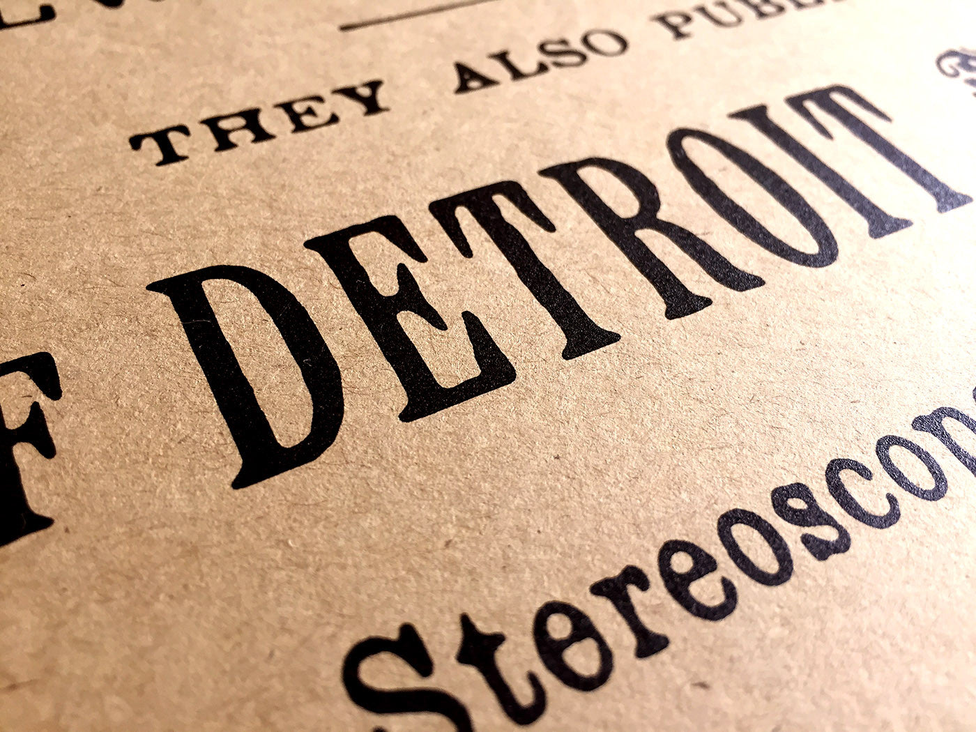 Detroit Bus Scroll Sign Silkscreened Poster, 19"x 25"