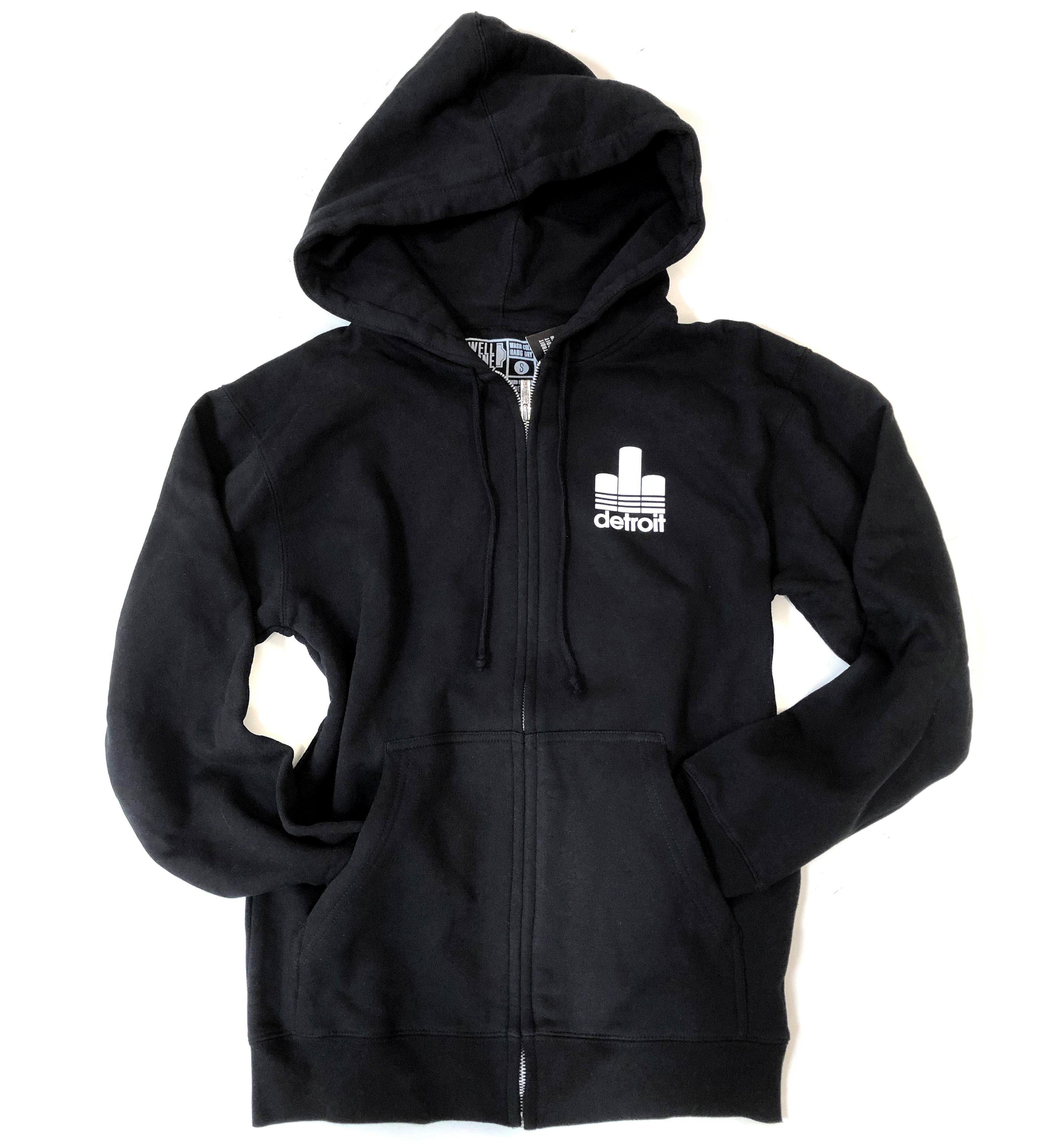 Techno Text Print Unisex Pullover Hoodie, Well Done Goods