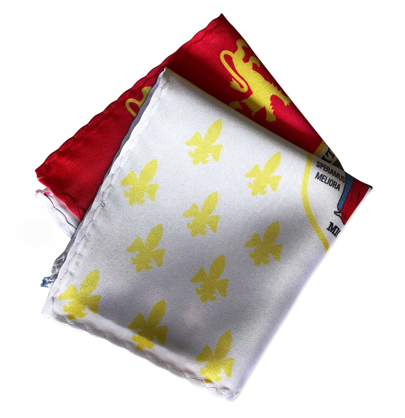 Detroit City Flag Pocket Square, Well Done Goods