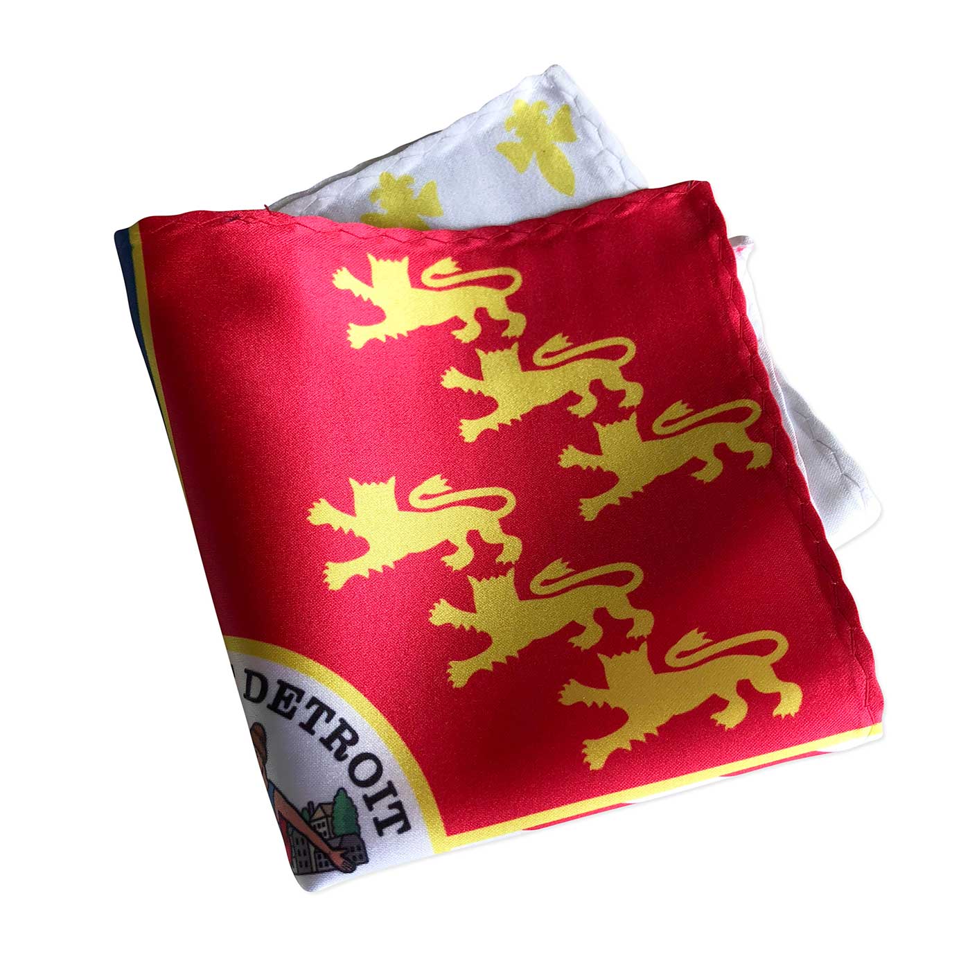 Detroit City Flag Pocket Square, Well Done Goods