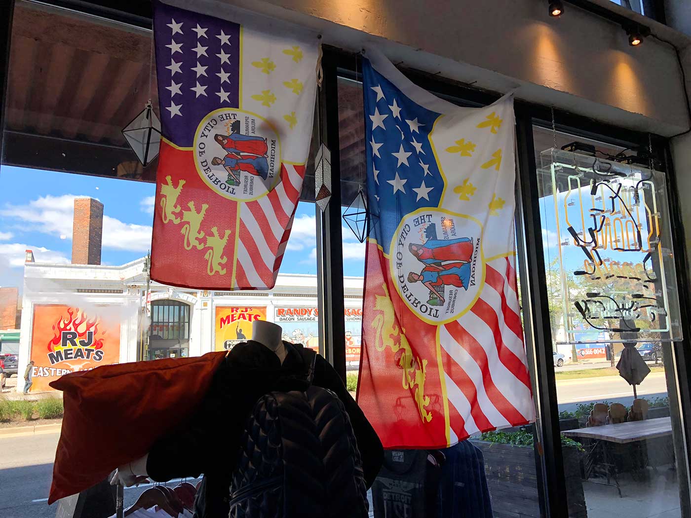 Vintage Style Detroit Pennant Flags