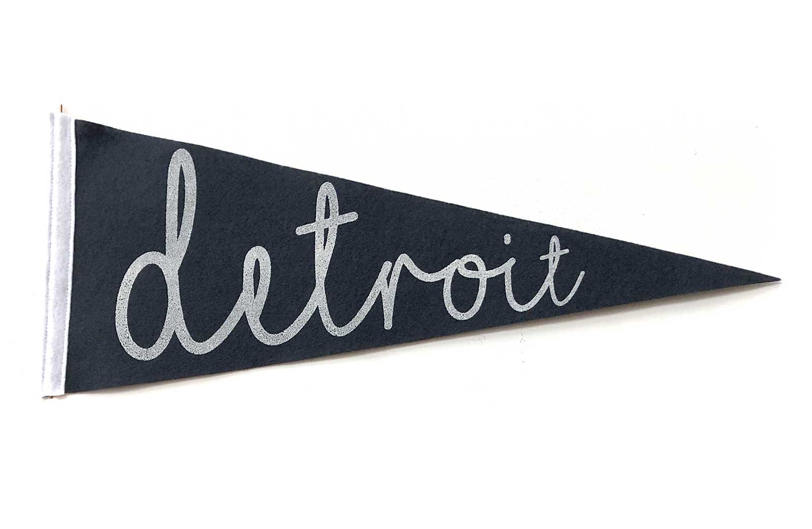Vintage Style Detroit Pennant Flags