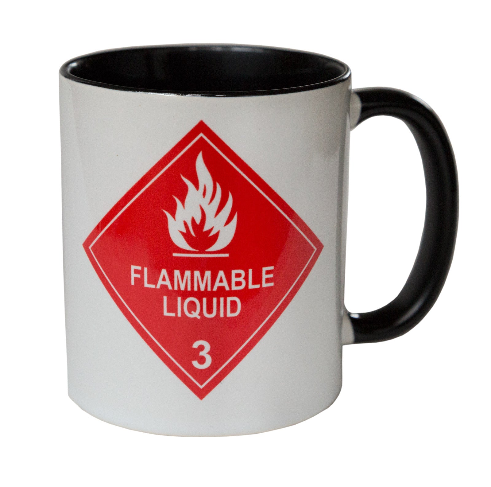 Flammable Liquid Label Mug, DOT Hazard Coffee Cup