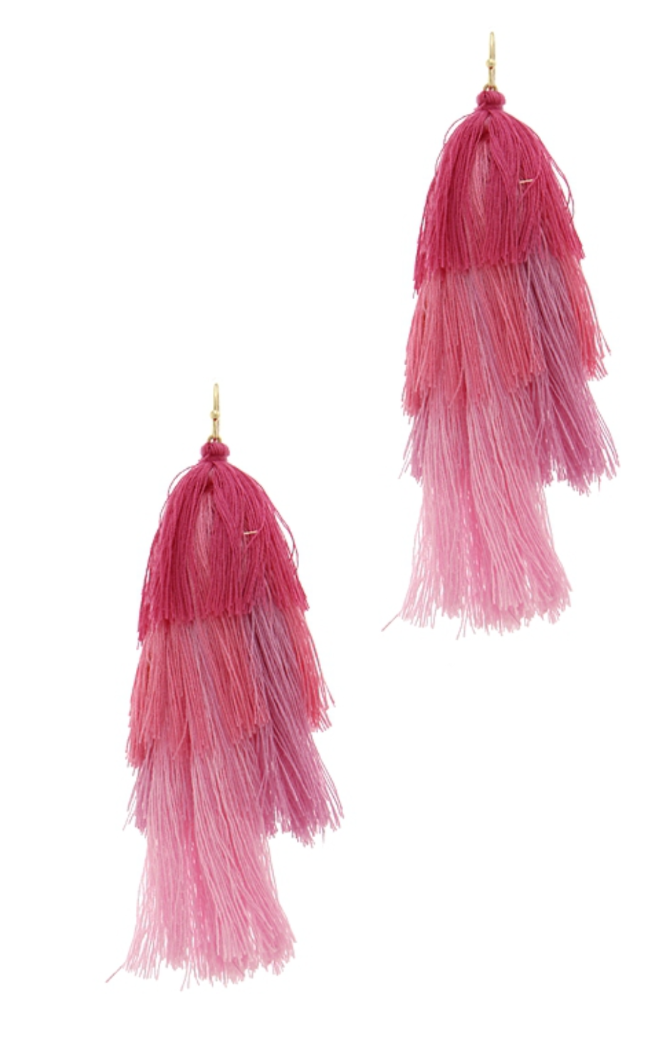Tassel Earrings, Long Waterfall Drop