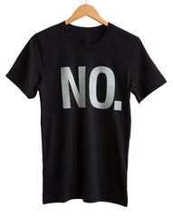 NO. Text Print T-Shirt, Well Done Goods