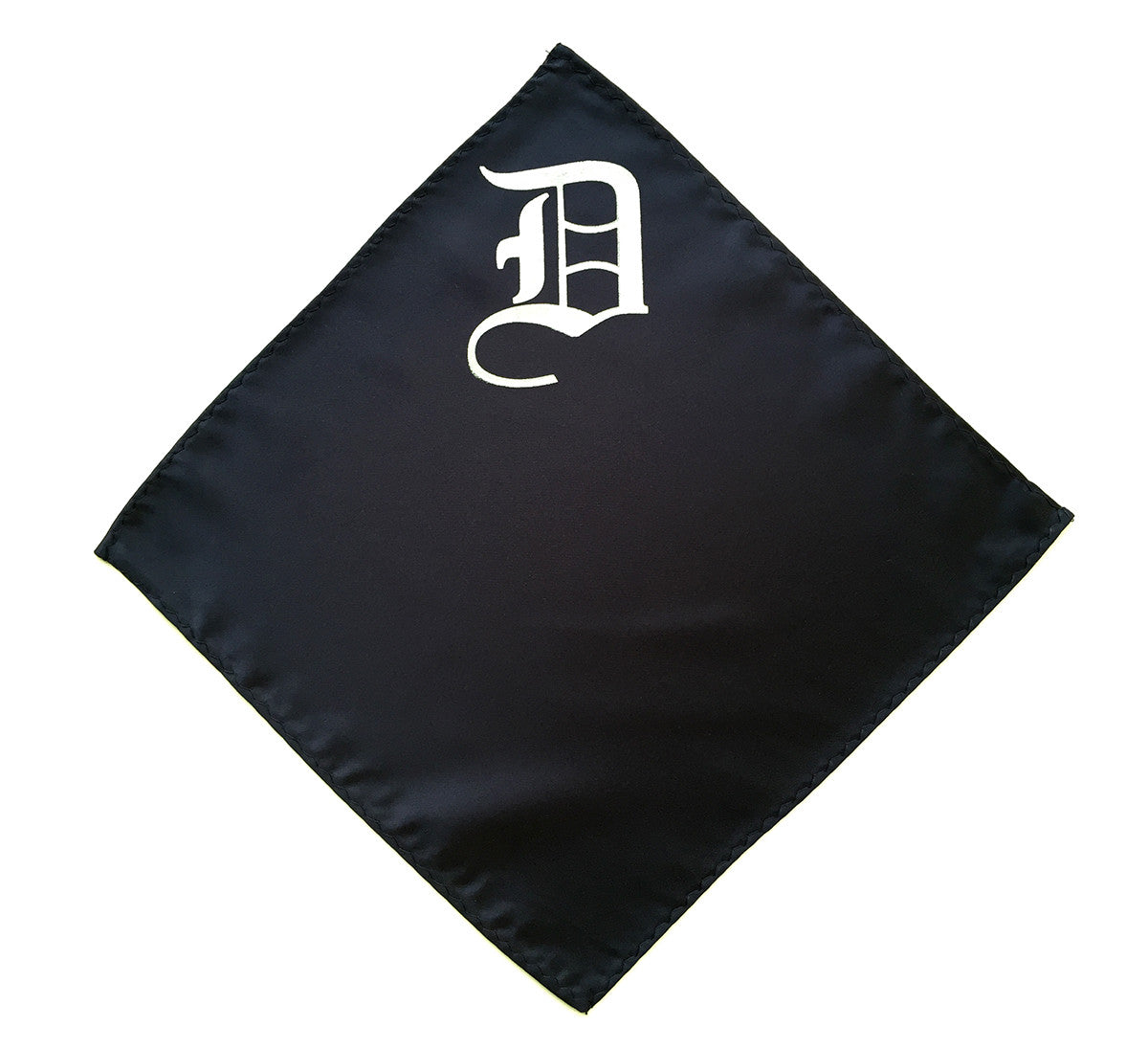 Old English D Printed Pocket Square, Detroit D, Cyberoptix