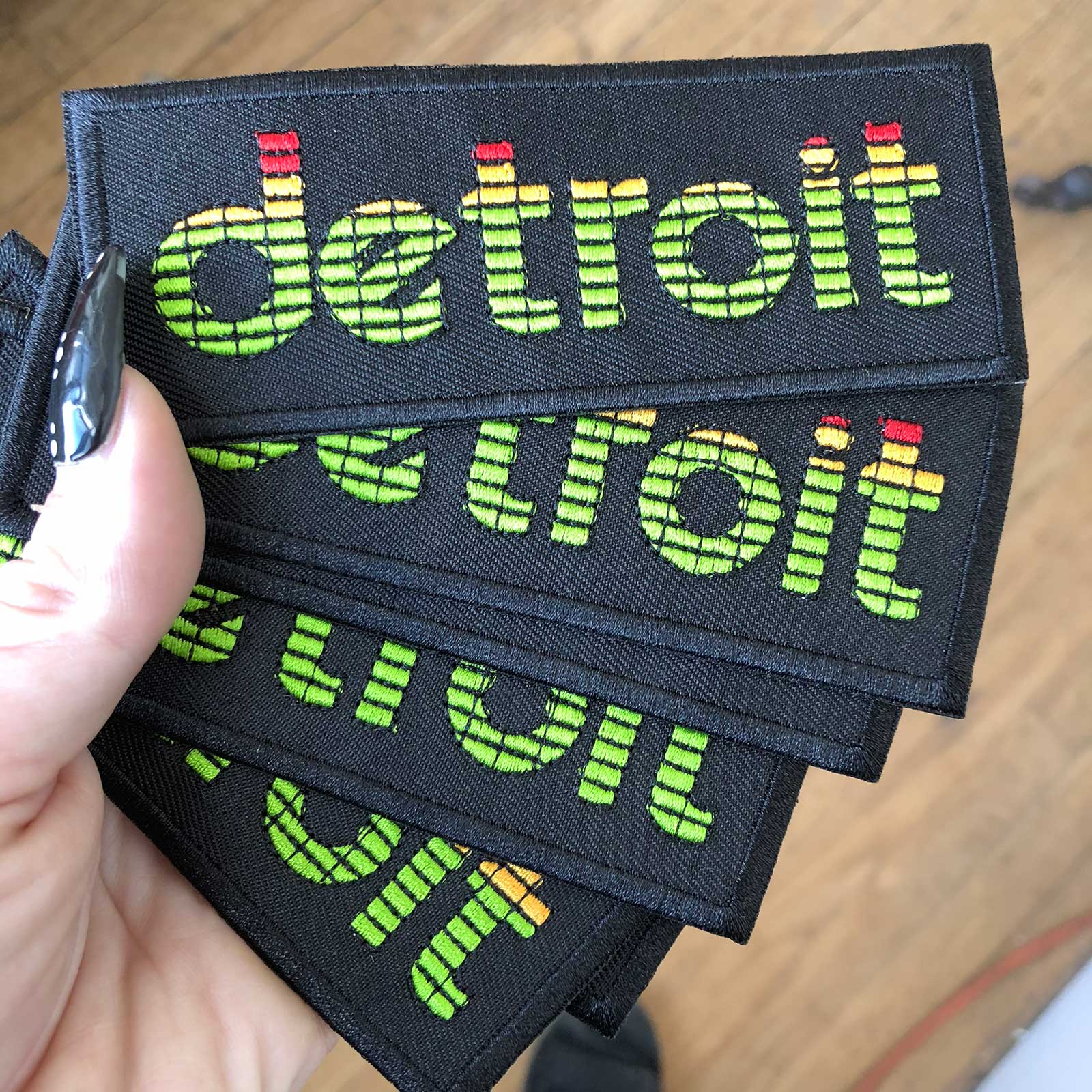 Peak Detroit, LED Audio Level Meter Iron-on Embroidered Patch
