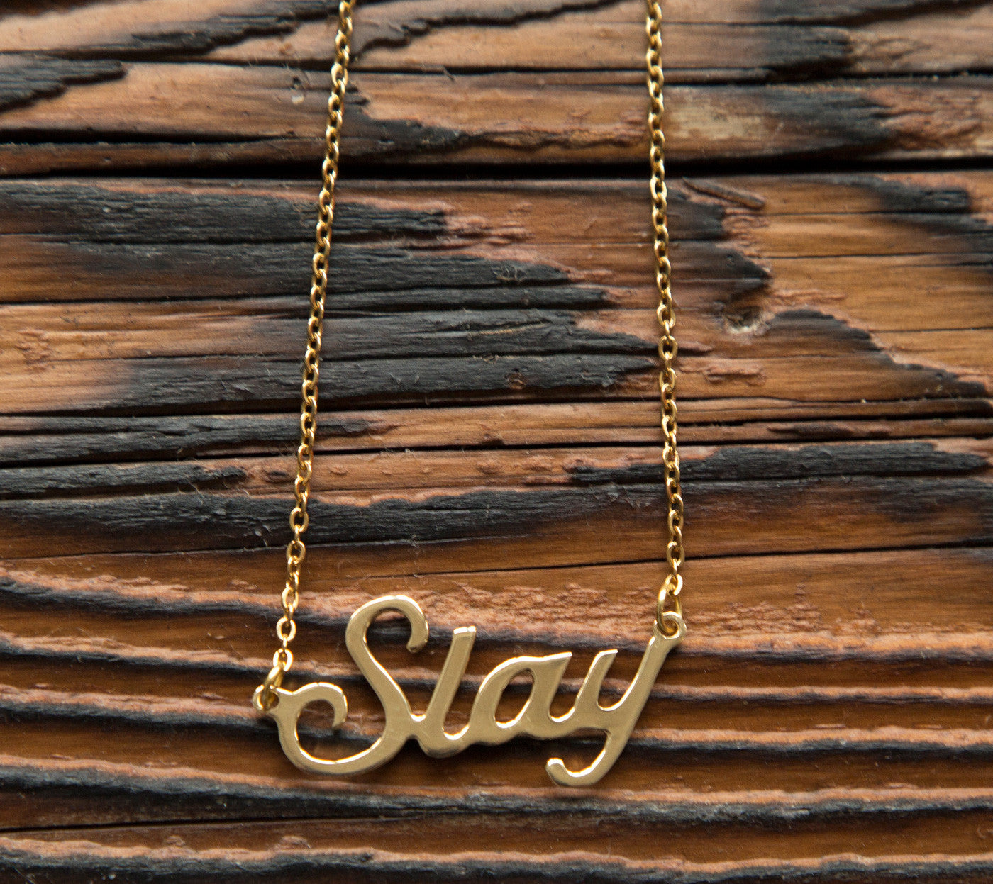 Hart Plaza Script Necklace, Detroit Neighborhood Pendant