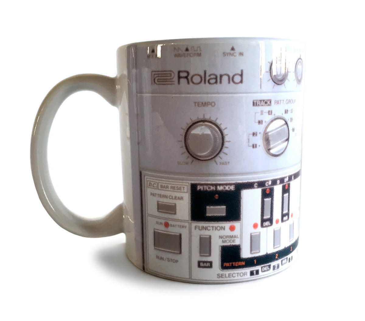 Classic Vintage Synth & Drum Machine Mugs, Set of 4 Coffee Cups
