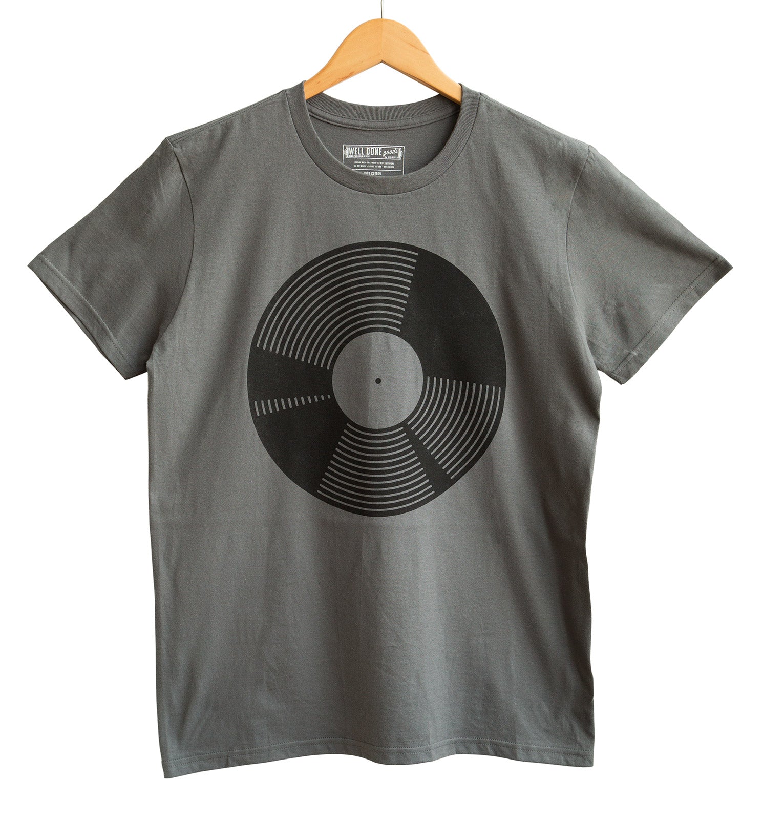 Vinyl Record T-Shirt, 7" and 12", Well Done Goods